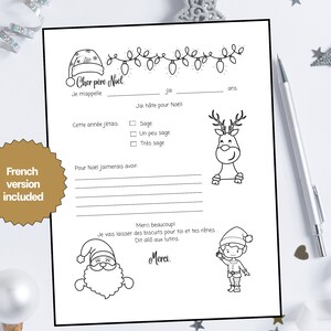 Letter to Santa and Coloring Page Printable, Children’s Letter to Santa ...