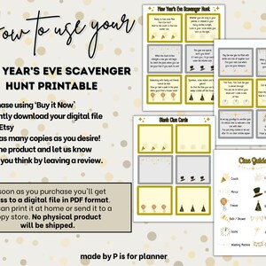 New Years Eve Scavenger Hunt for Kids, Indoor Holiday Treasure Hunt ...