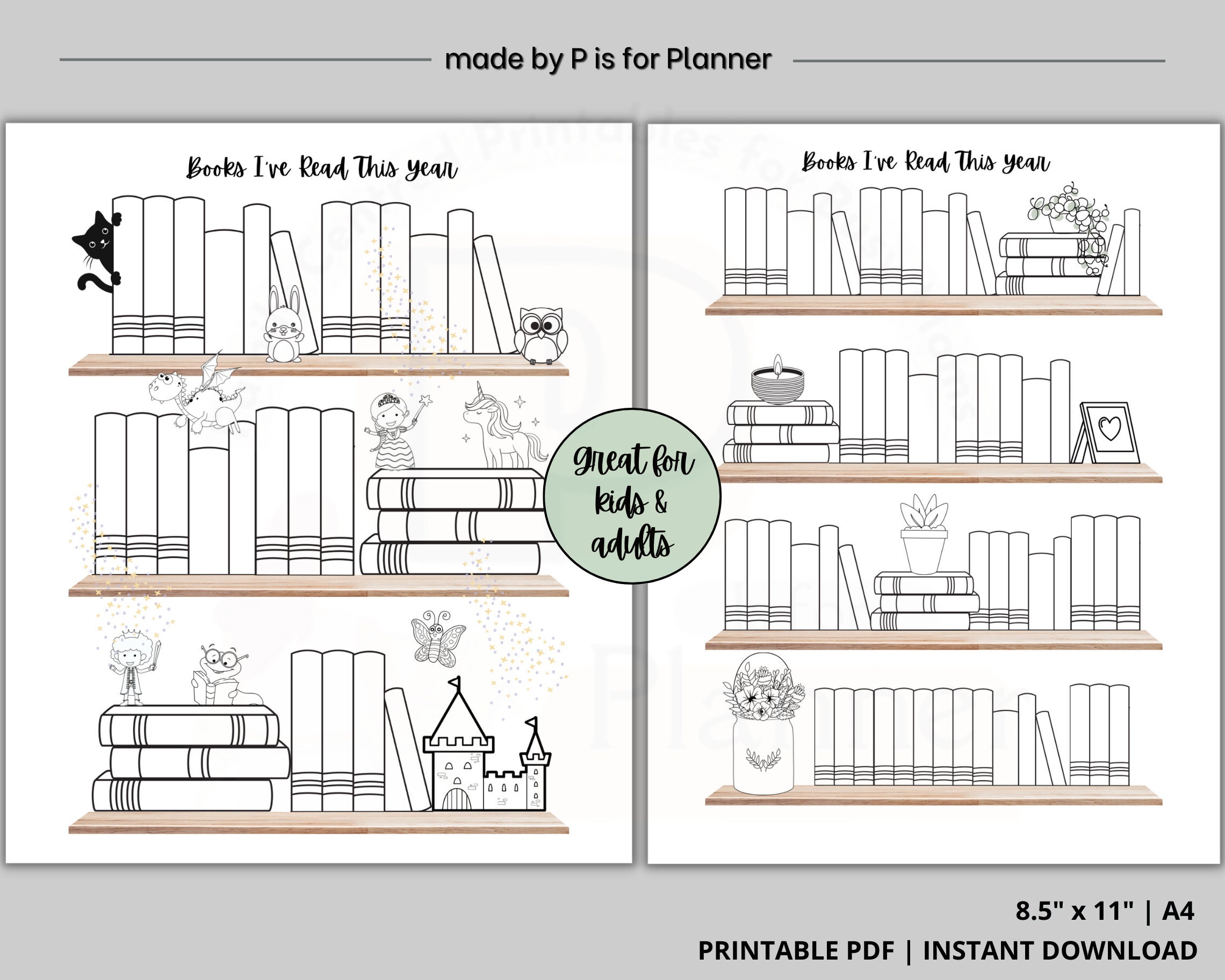 Book Tracker Printable, Books I’ve Read This Year, Reading Tracker ...