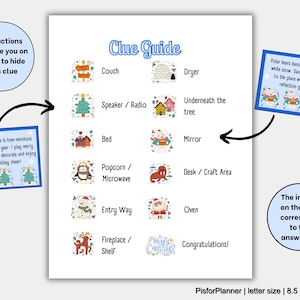 Christmas Scavenger Hunt for Kids, North Pole Adventure, Indoor Holiday ...