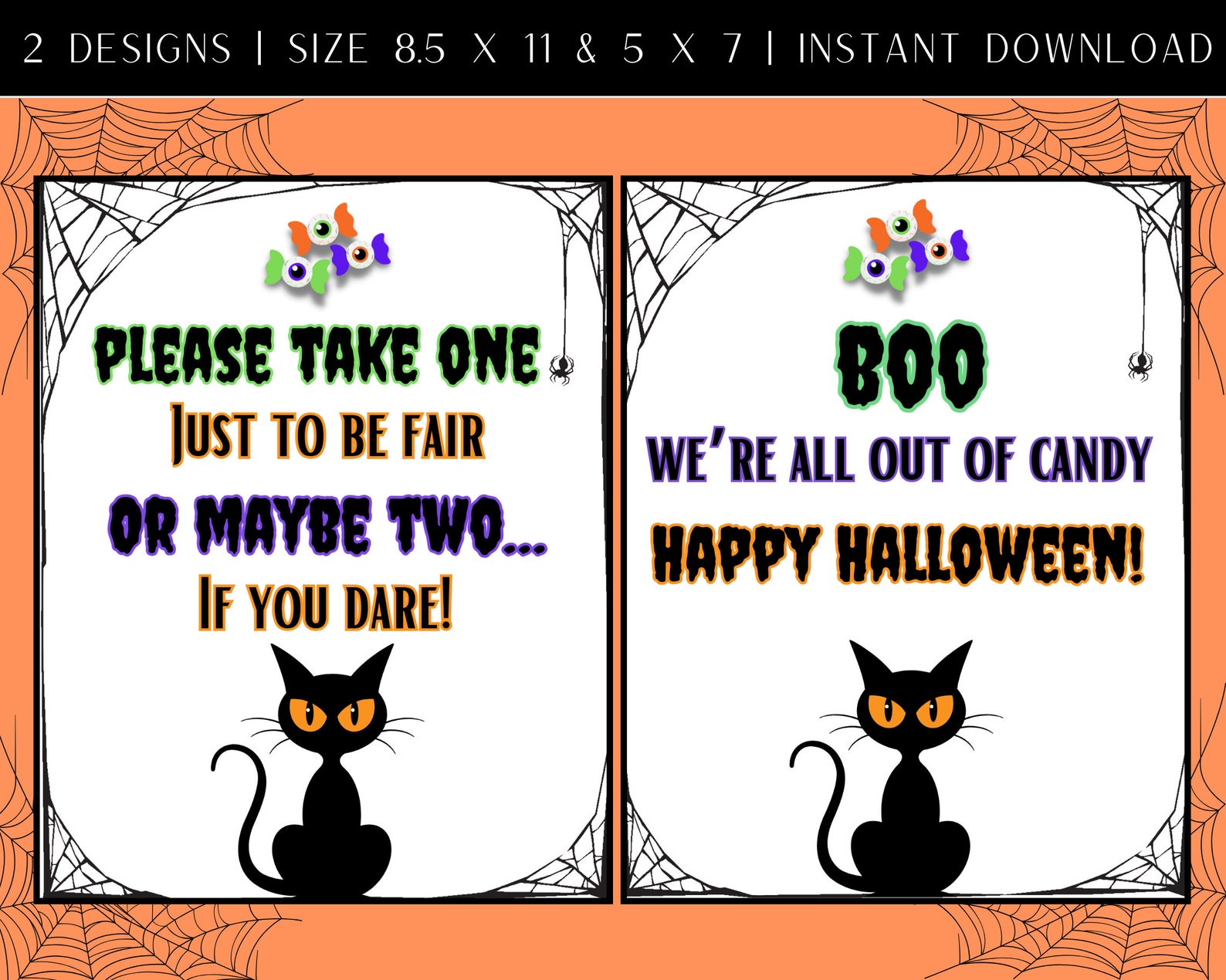 Halloween Candy Sign, Halloween Wall Art, Trick or Treater Sign ...