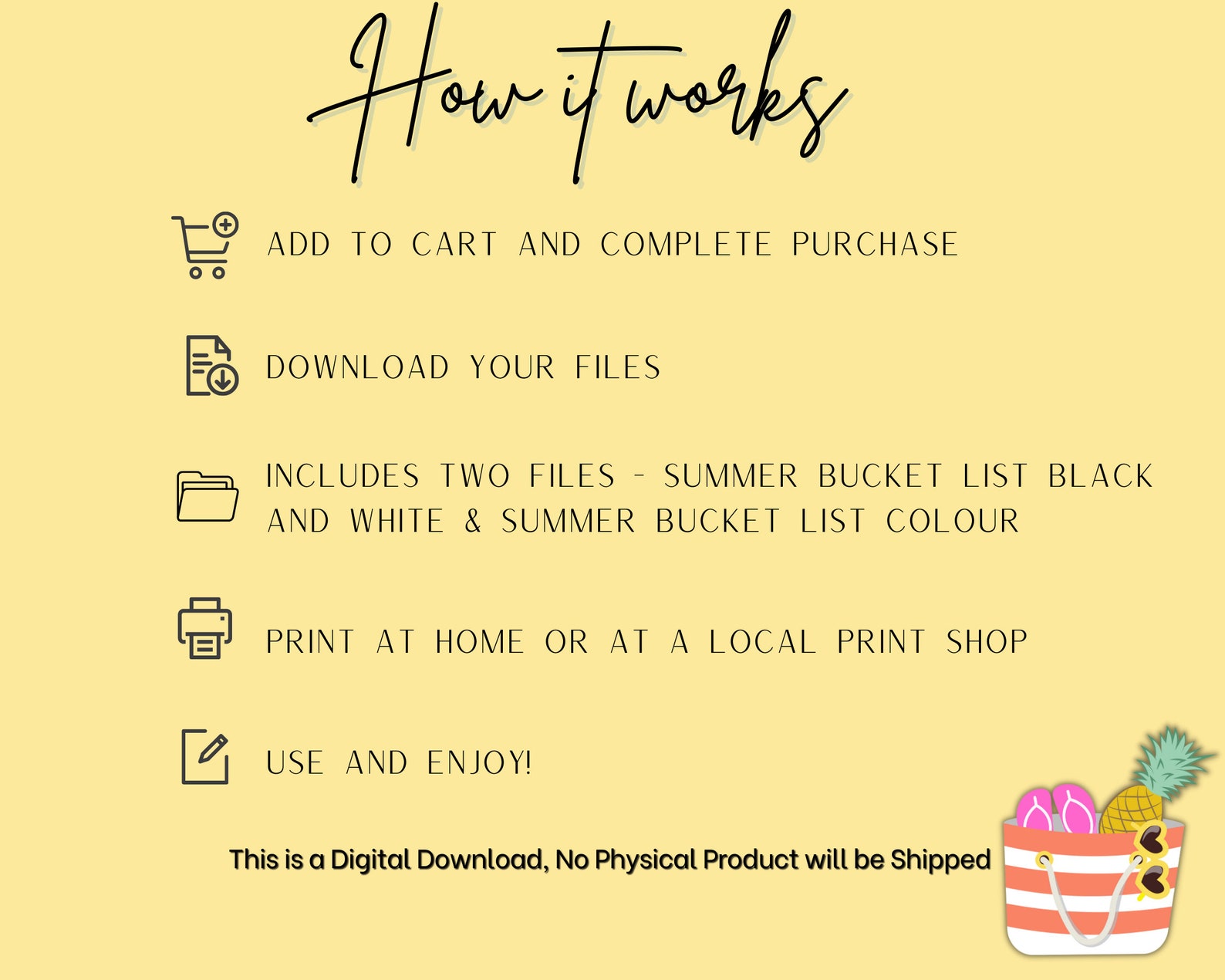 Summer Bucket List Printable, Fun Summer Checklist, Summer Bucket List ...