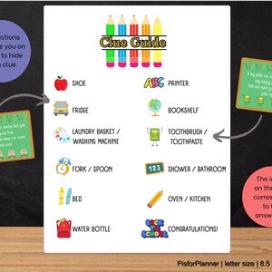 Back to School Scavenger Hunt for Kids, Indoor Treasure Hunt, Fun Back ...