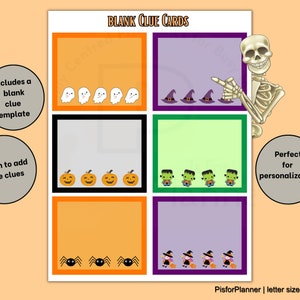 Halloween Scavenger Hunt for Kids, Indoor Halloween Treasure Hunt Clues ...