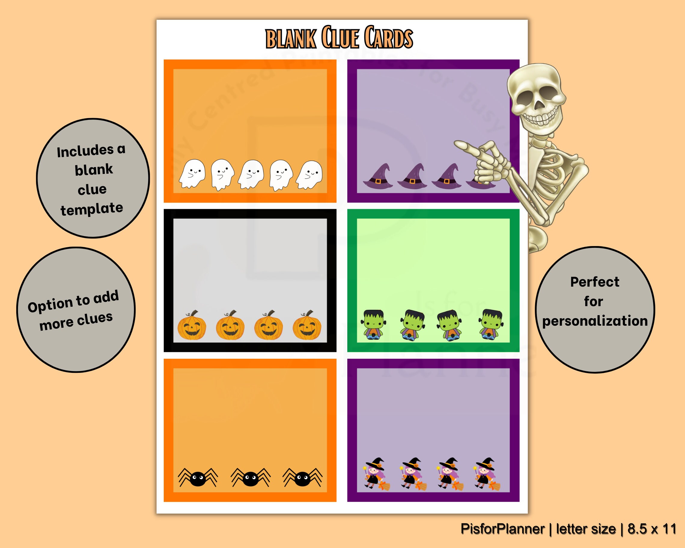 Halloween Scavenger Hunt for Kids, Indoor Halloween Treasure Hunt Clues ...