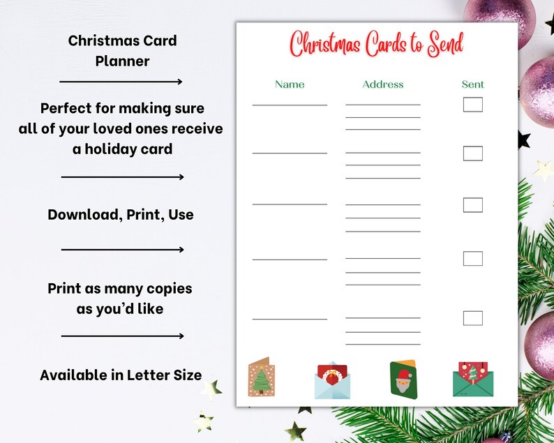 Printable Christmas Planner Bundle, Weekly Planner Page, Christmas Gift ...