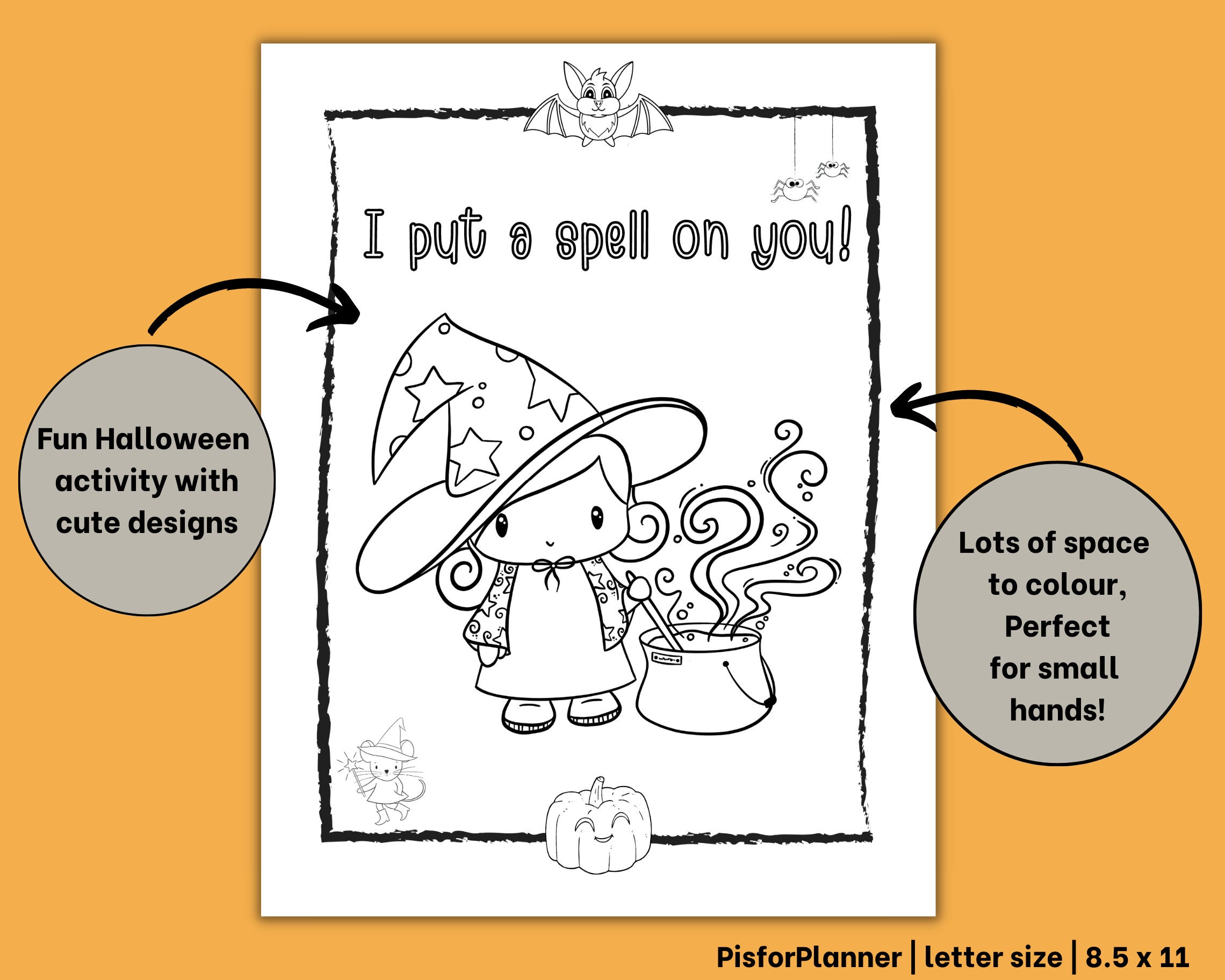 Halloween Colouring Pages, Kids Coloring Activity, Fun Halloween Pun ...
