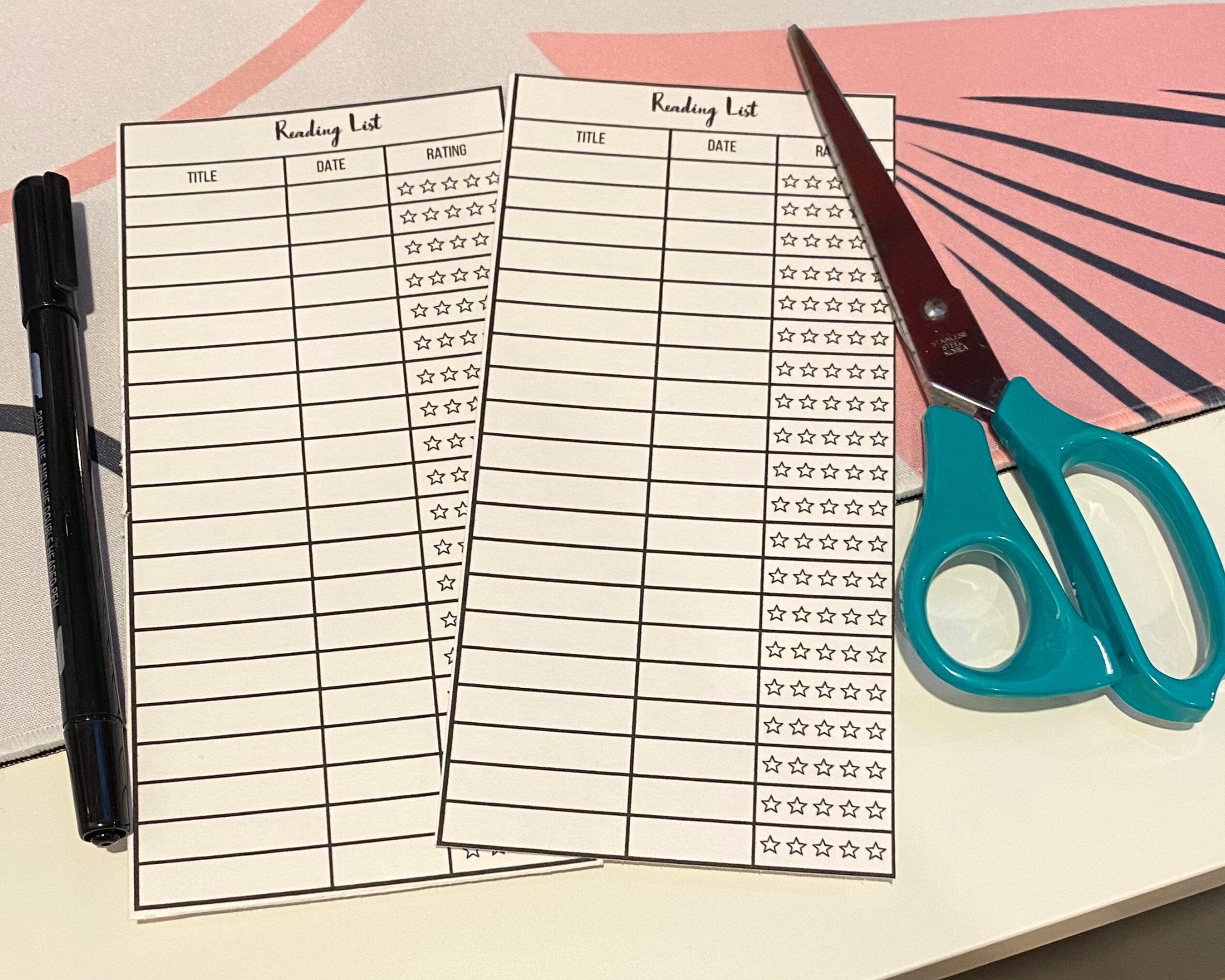 Printable Bookmark, Reading Log Tracker, Library Card Bookmark for ...