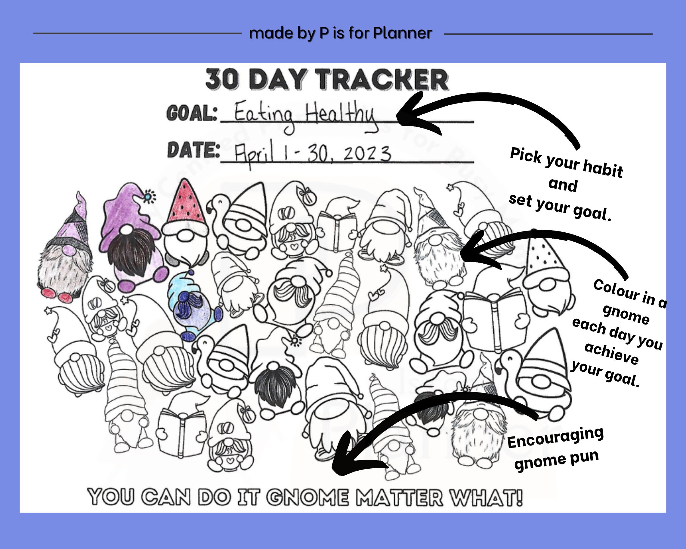 30 Day Habit Challenge, Habit Tracker, Goal Tracker, Goodnotes Tracker ...