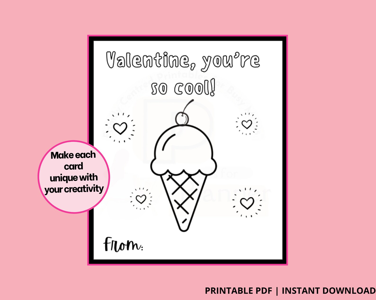 Color Your Own Valentine Cards, Printable Valentines Cards, Classroom ...