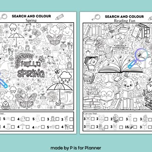 Search and Color Game Bundle, Printable Seek and Find Hidden Objects ...