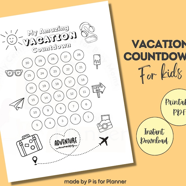 Vacation Countdown - Etsy