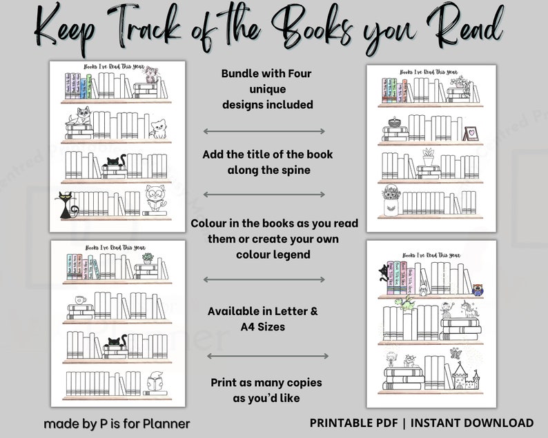 Book Tracker Printable, Books Ive Read This Year, Reading Tracker ...