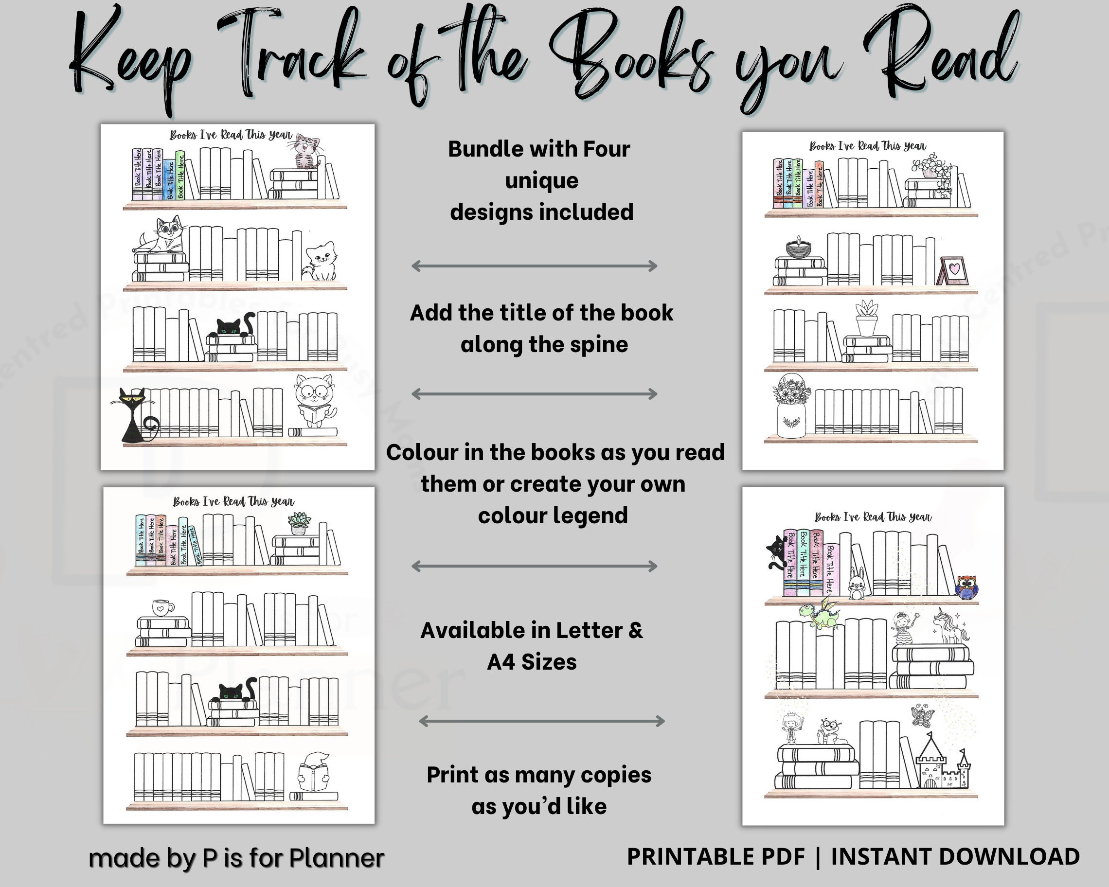 Book Tracker Printable, Books Ive Read This Year, Reading Tracker ...