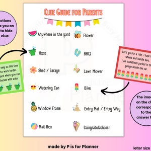 Summer Scavenger Hunt for Kids, Outdoor Summer Treasure Hunt Clues, Fun ...