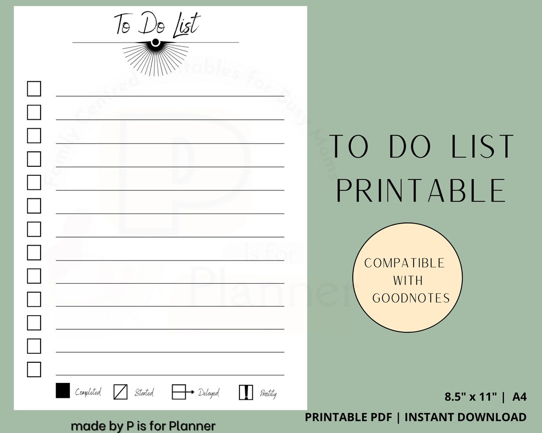 Minimal to Do List Printable Task List Template Printable - Etsy