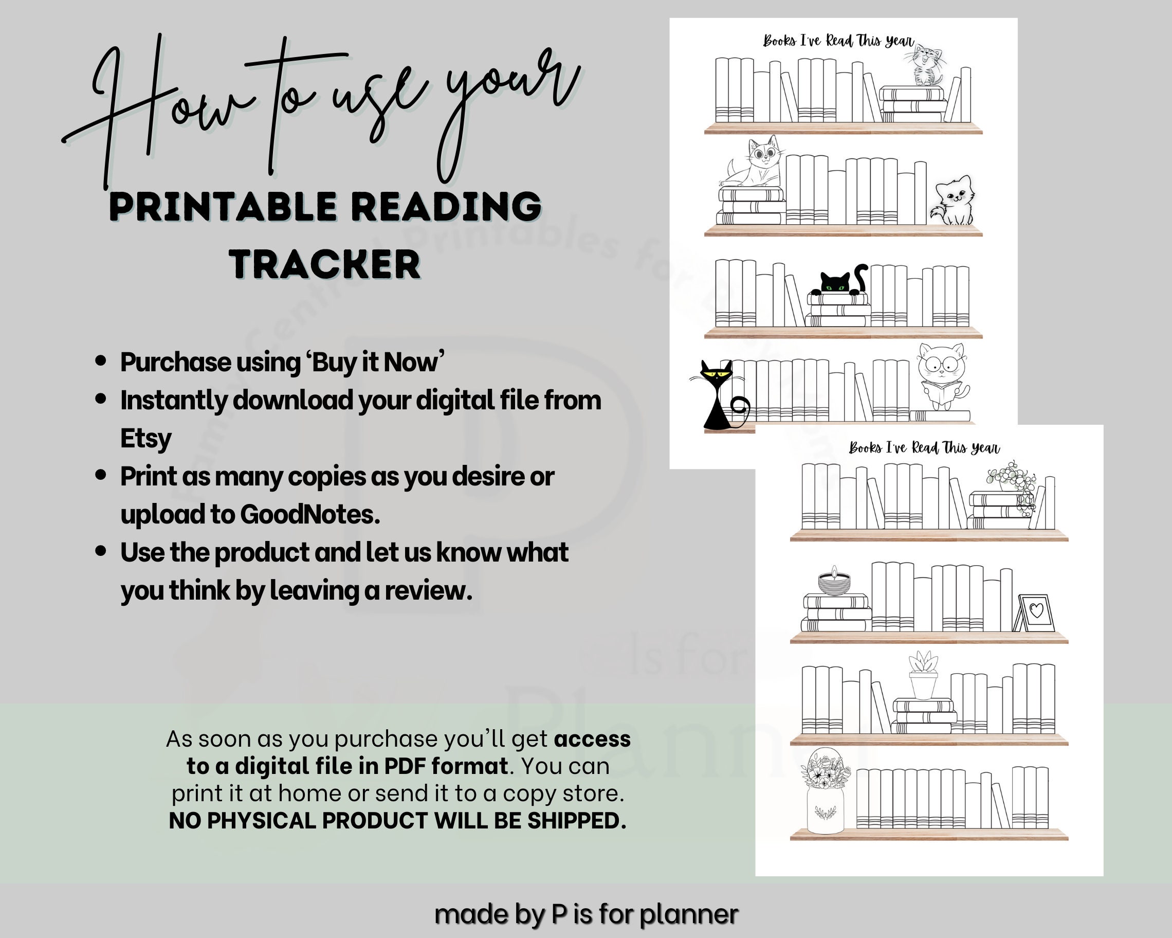 Book Tracker Printable, Books Ive Read This Year, Reading Tracker ...