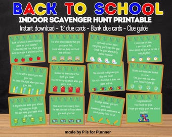 Back to School Scavenger Hunt Game for Kids, Fun Classroom or Home ...