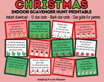 Christmas Scavenger Hunt for Kids, North Pole Adventure, Indoor Holiday ...