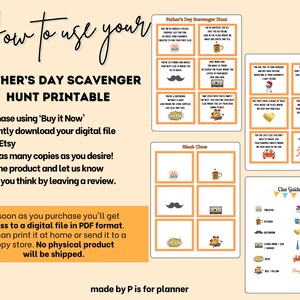 Father’s Day Scavenger Hunt Clues, Indoor Outdoor Treasure Hunt for Dad ...