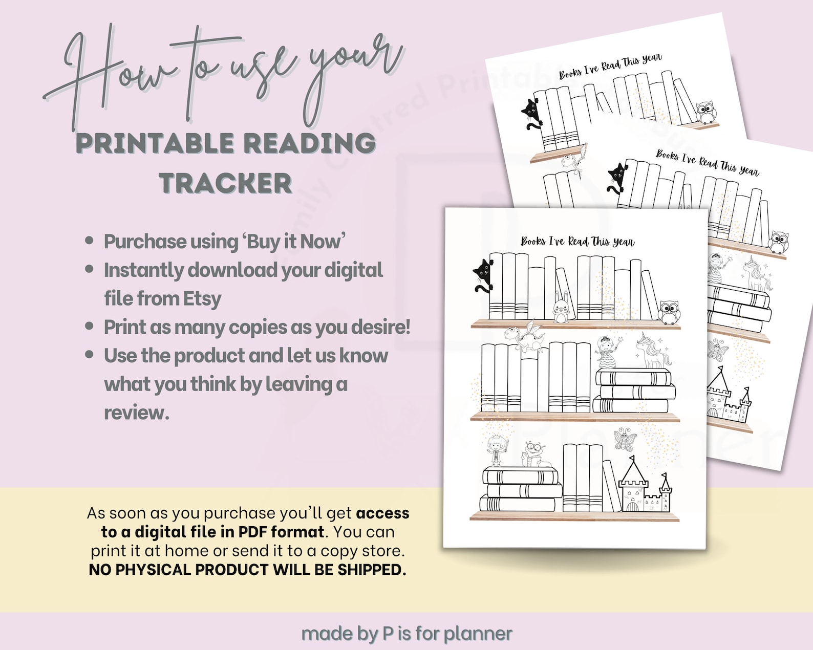 Printable Bookshelf Reading Tracker, Books I’ve Read This Year ...