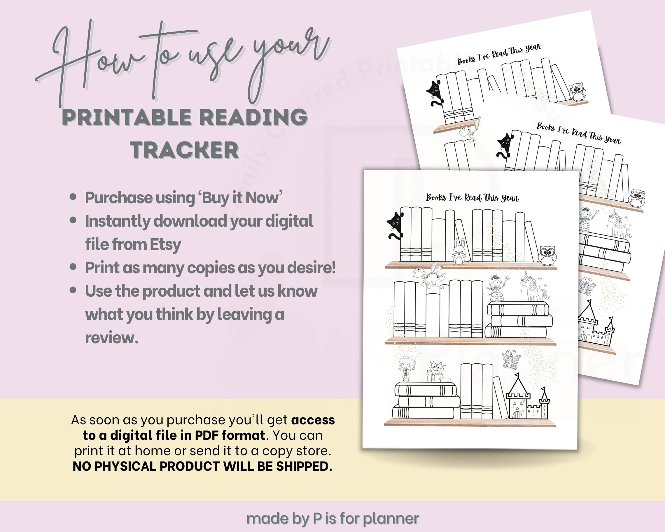 Printable Bookshelf Reading Tracker, Books I’ve Read This Year ...