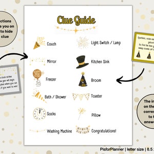 New Years Eve Scavenger Hunt for Kids, Indoor Holiday Treasure Hunt ...