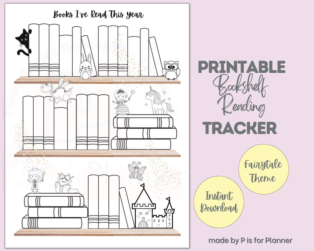 Printable Bookshelf Reading Tracker, Books Ive Read This Year ...
