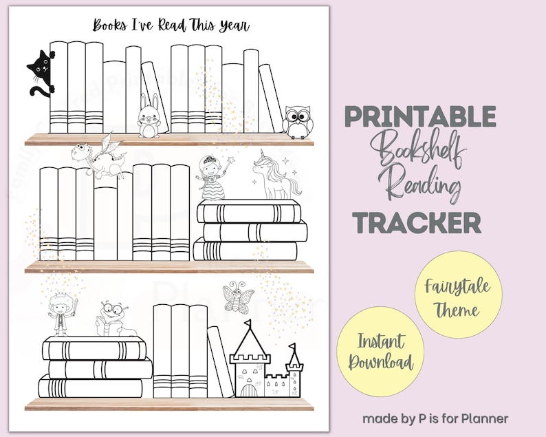 Printable Bookshelf Reading Tracker, Books I’ve Read This Year ...