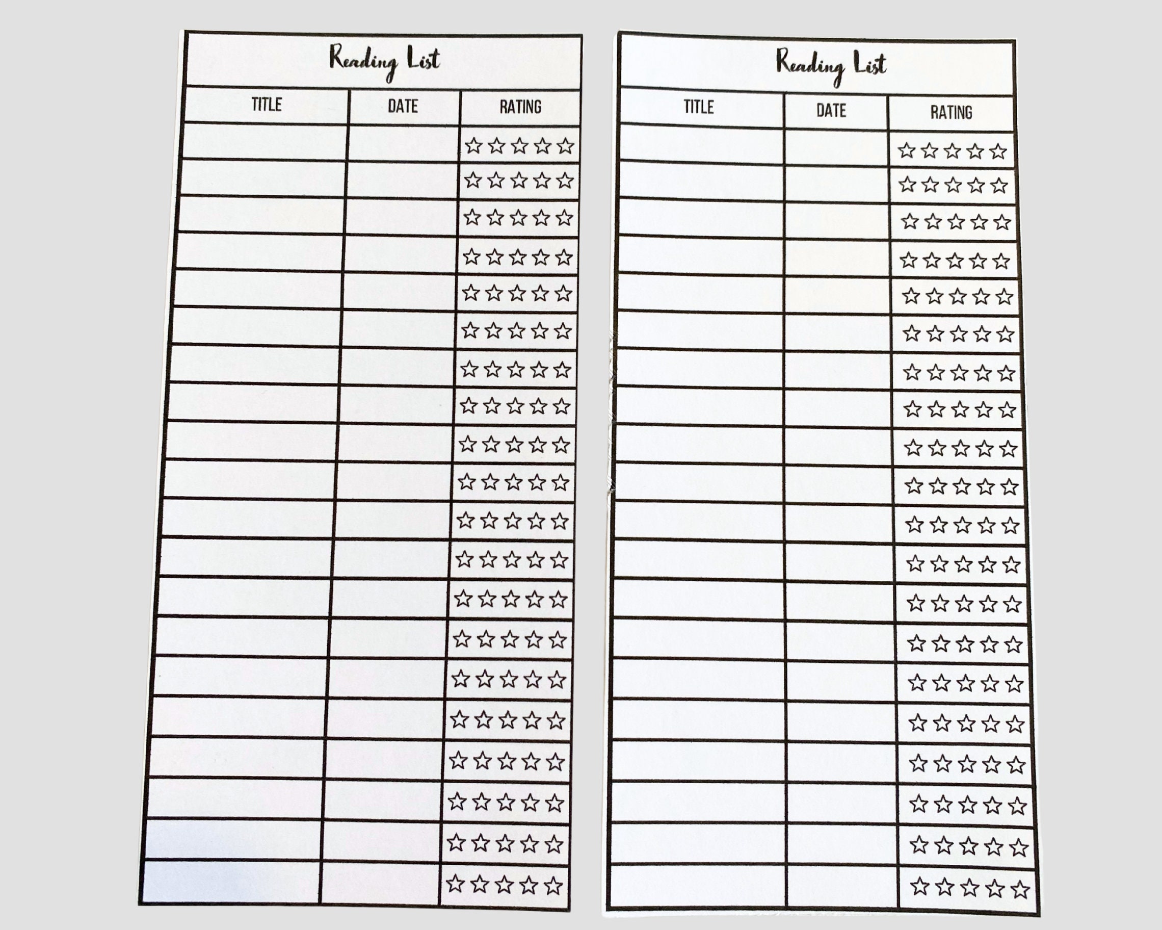 Printable Bookmark, Reading Log Tracker, Library Card Bookmark for ...
