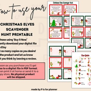 Christmas Elves Scavenger Hunt for Kids, Indoor Holiday Treasure Hunt ...