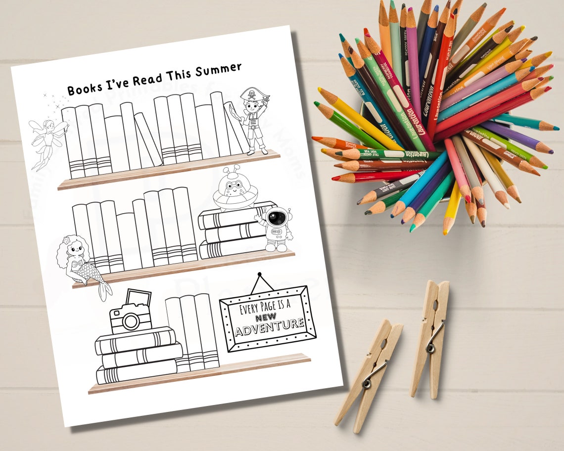 Reading Tracker Printable Kids Summer Reading Log Summer - Etsy