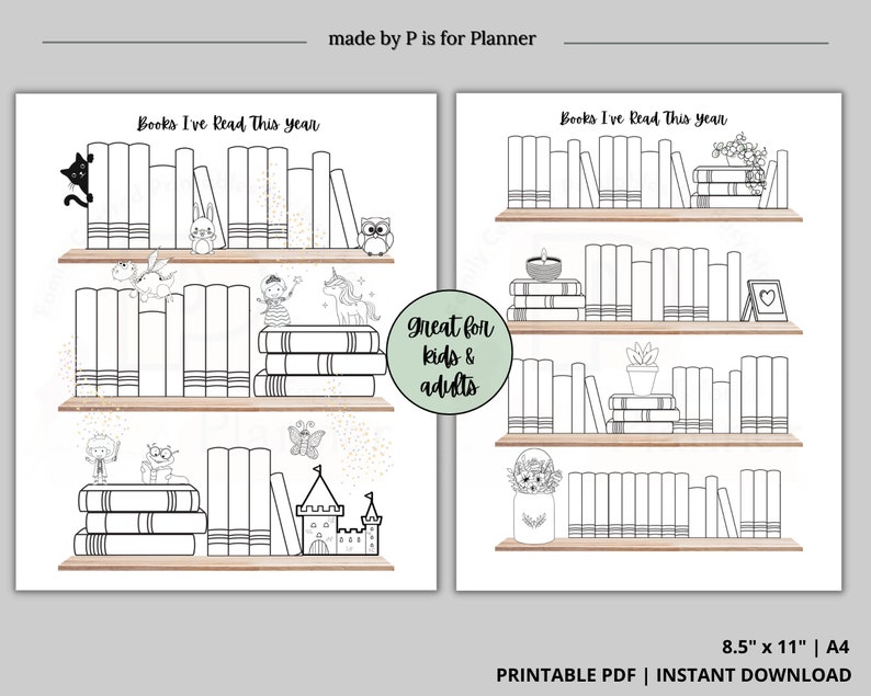 Book Tracker Printable Books Ive Read This Year Reading - Etsy