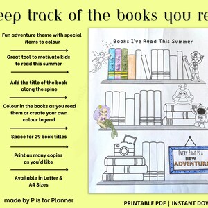 Reading Tracker Printable, Kids Summer Reading Log, Summer Reading ...