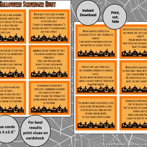 Halloween Scavenger Hunt for Tweens, Indoor Halloween Treasure Hunt ...