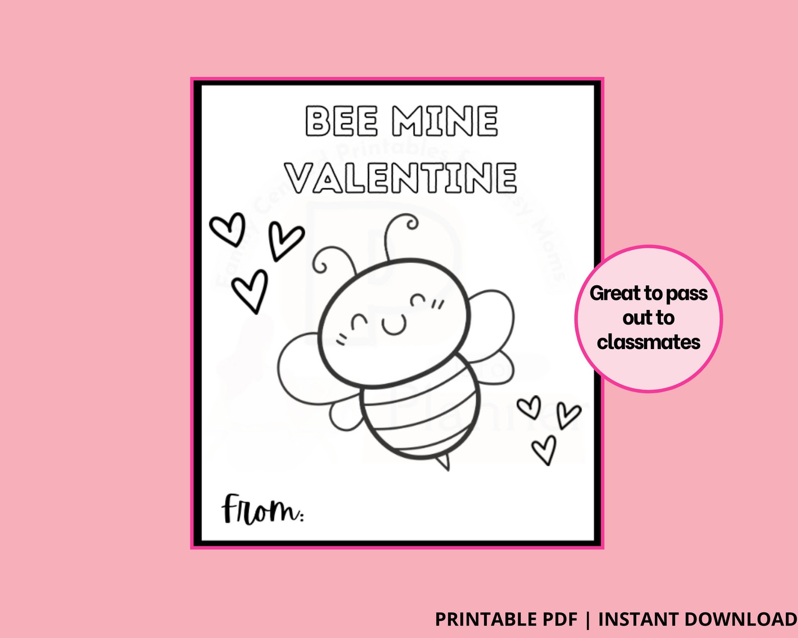 Color Your Own Valentine Cards, Printable Valentines Cards, Classroom ...
