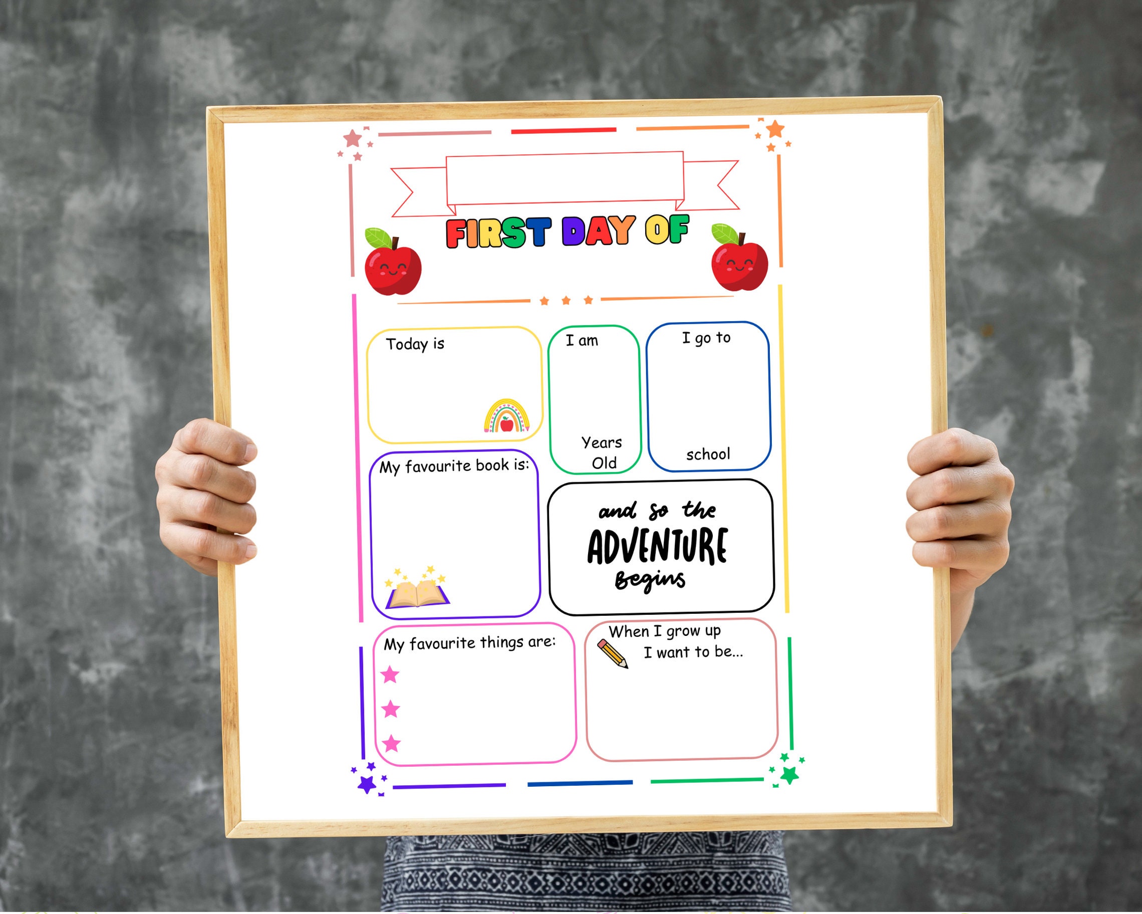First and Last Day of School Sign Templates, Printable Editable Back to ...