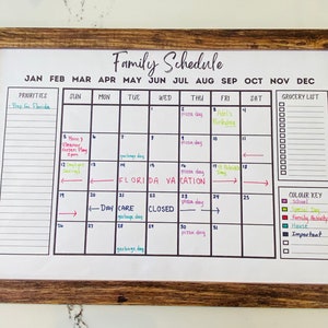 Family Calendar Printable, Monthly Family Schedule, Family Planning ...
