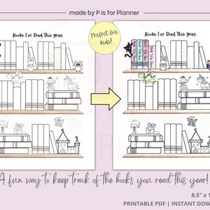 Printable Bookshelf Reading Tracker, Books Ive Read This Year ...