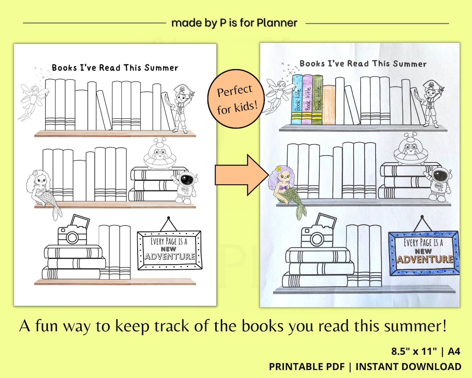 Reading Tracker Printable, Kids Summer Reading Log, Summer Reading ...