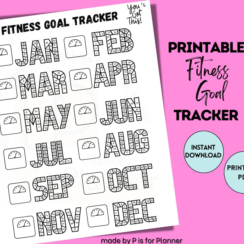 Color in Workout Calendar - Etsy