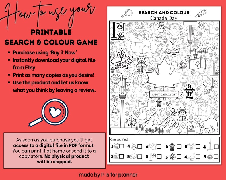 Canada Day Search and Colour Printable, Canada Day Colouring Page, I ...