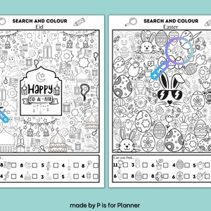 Search and Color Game Bundle, Printable Seek and Find Hidden Objects ...