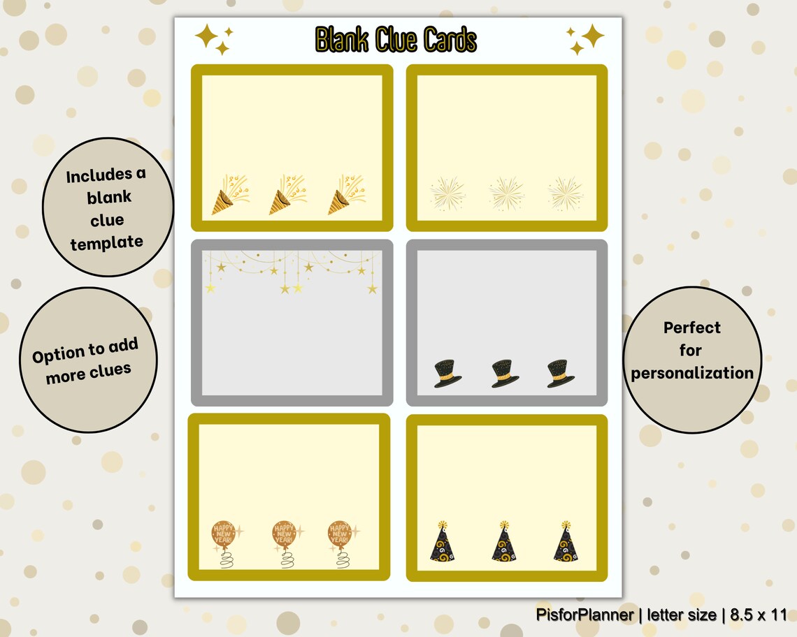 New Years Eve Scavenger Hunt for Kids, Indoor Holiday Treasure Hunt ...