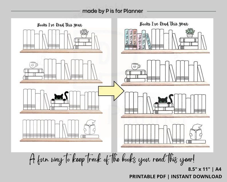 Book Tracker Printable, Books Ive Read This Year, Reading Tracker ...