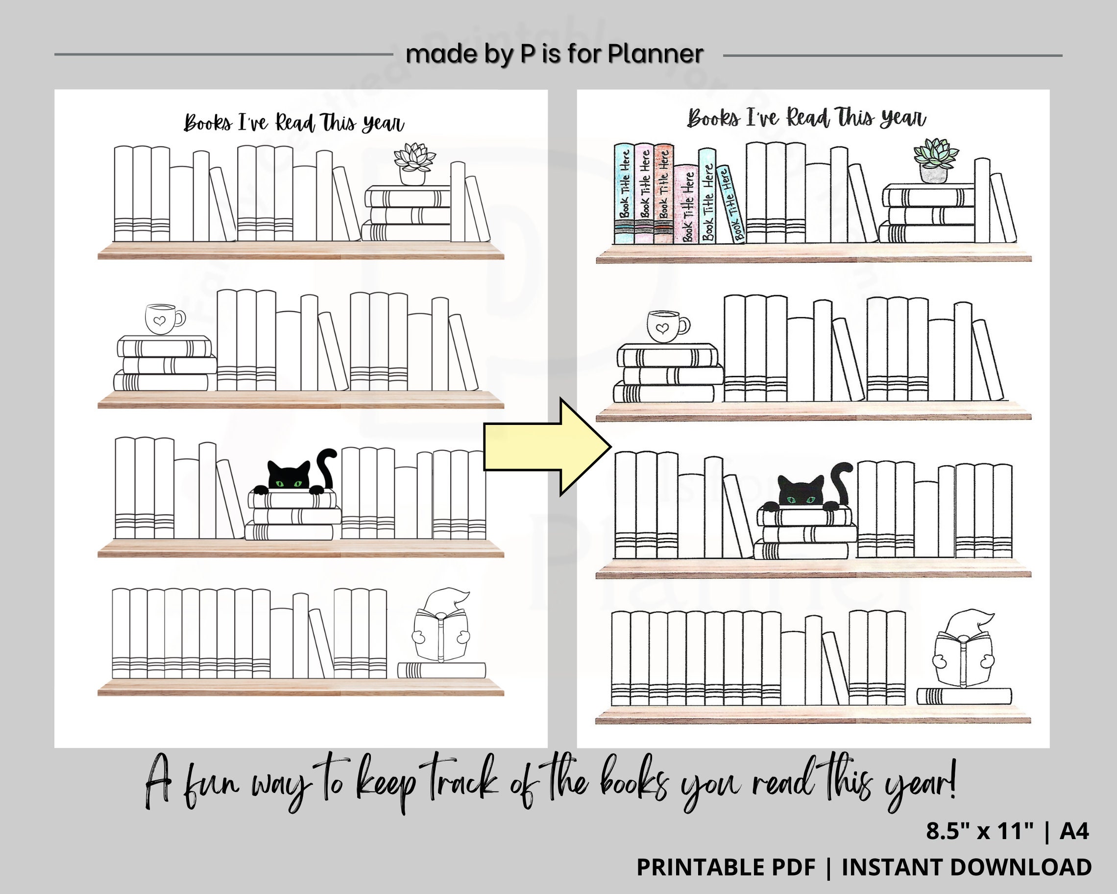 Book Tracker Printable, Books Ive Read This Year, Reading Tracker ...