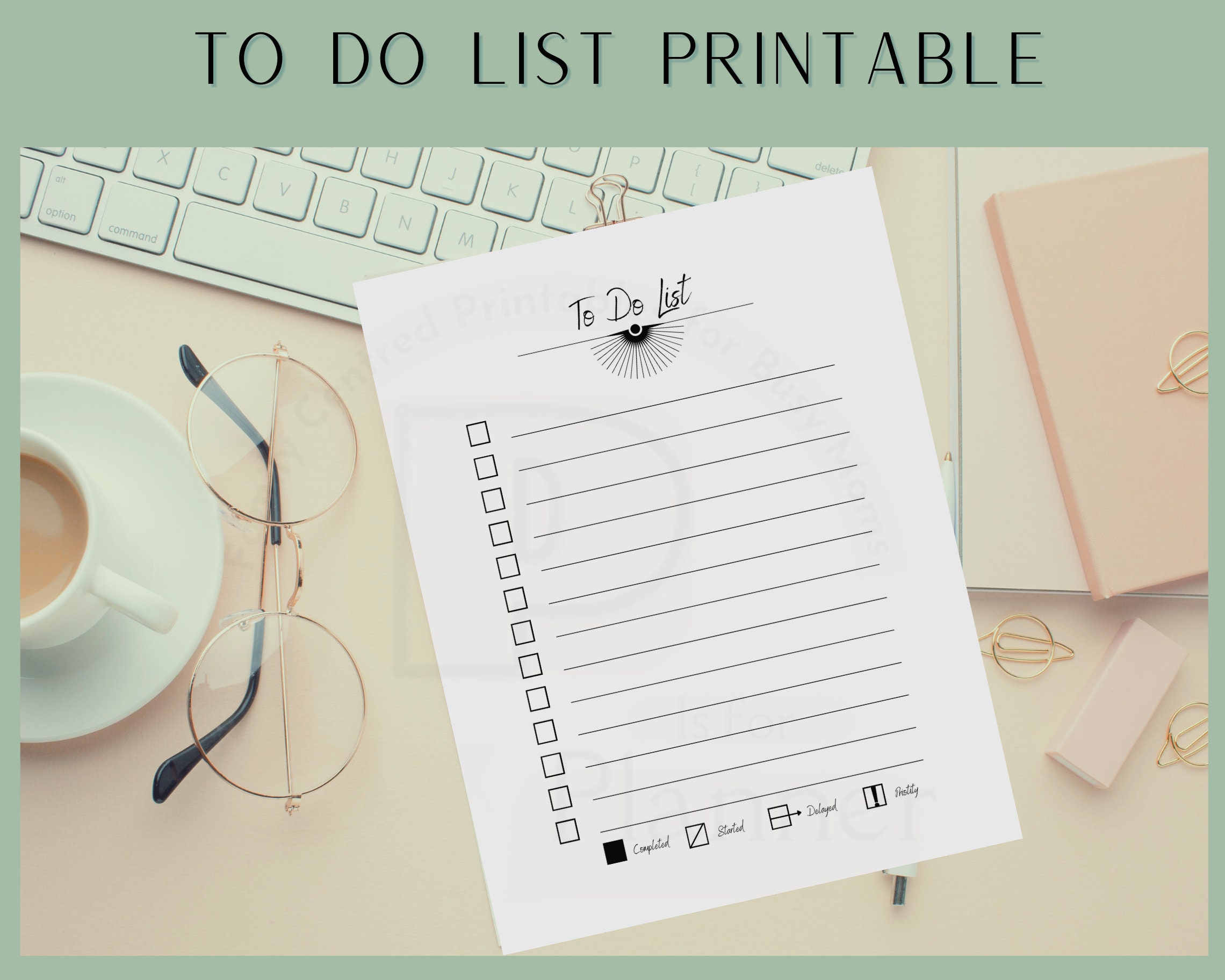 Minimal to Do List Printable Task List Template Printable - Etsy