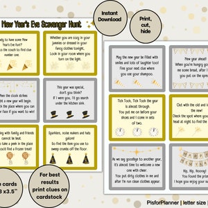 New Years Eve Scavenger Hunt for Kids, Indoor Holiday Treasure Hunt ...