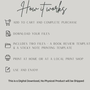 Book Review Sticky Notes, Printable Sticky Note Template, Book Review ...