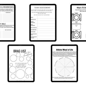 Athlete Mental Skills Worksheets, Confidence, Affirmations, Self Help ...